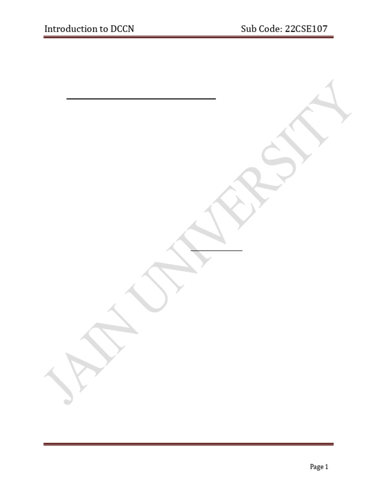 Module 1 Notes DCCN | PDF