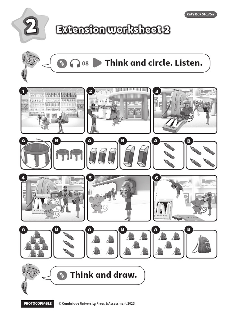 KidsBox Starter Unit2 Extension Worksheet 2 | PDF