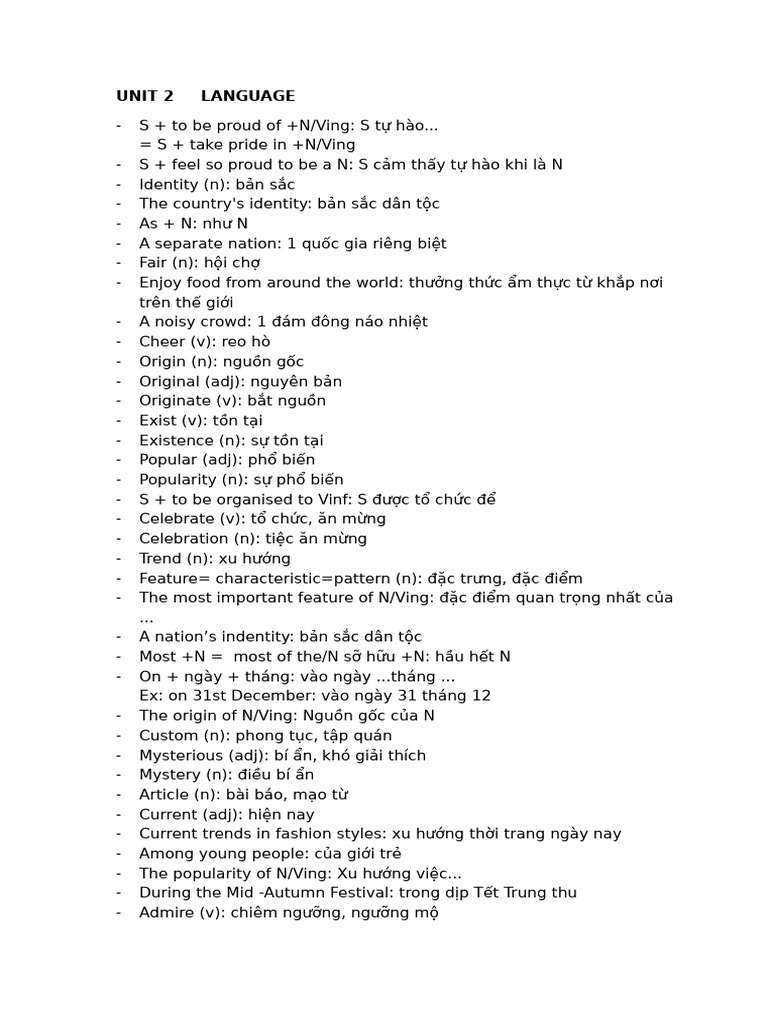 Unit 2 Language 12 | PDF