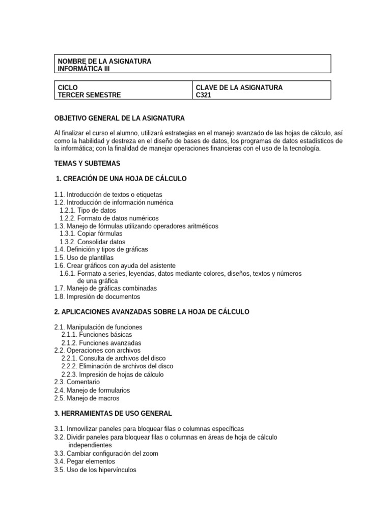 Informatica Iii | PDF