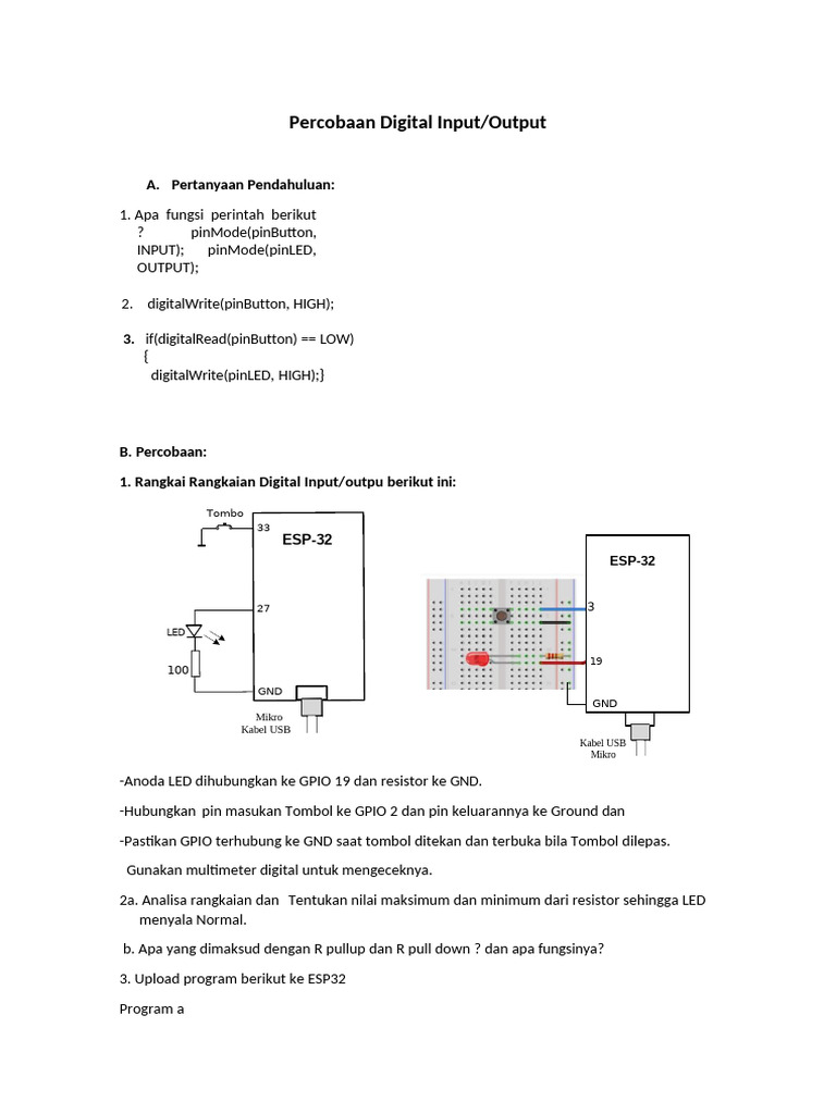 Percobaan Digital Input | PDF