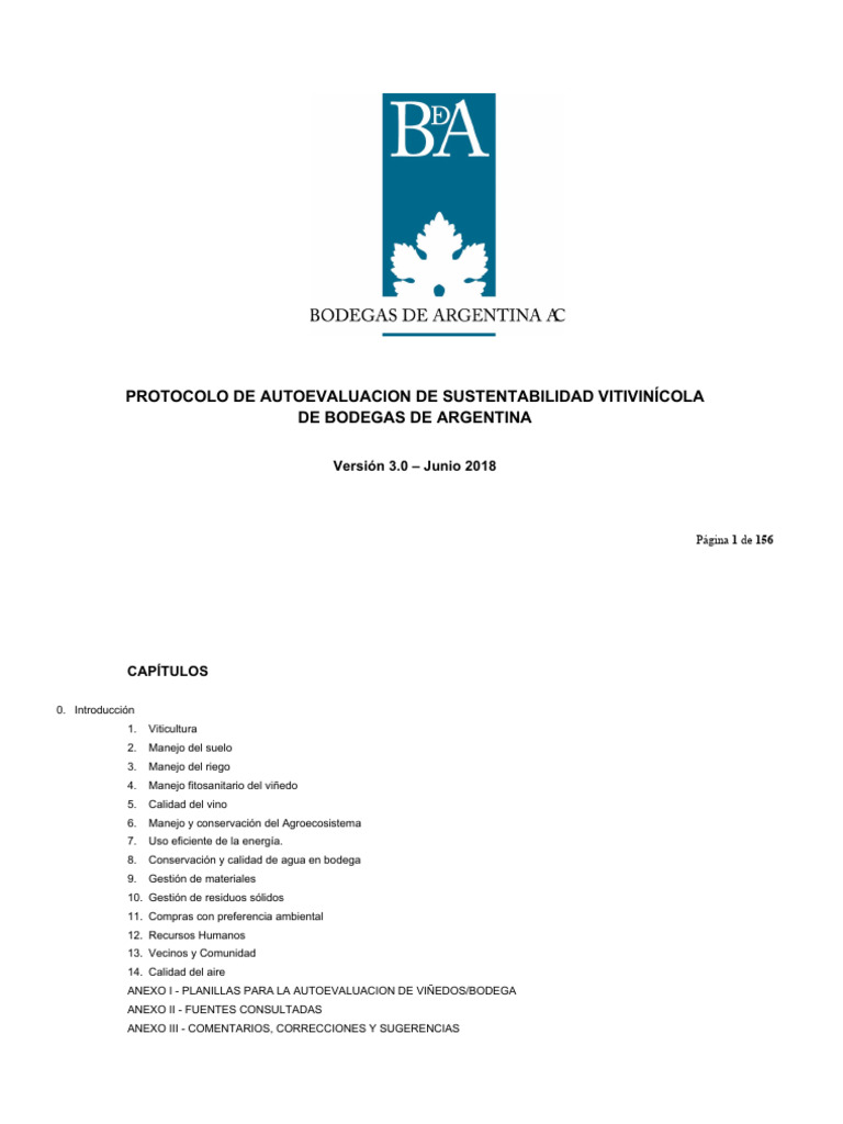 BDA - Protocolo Sustentabilidad 2018 | PDF