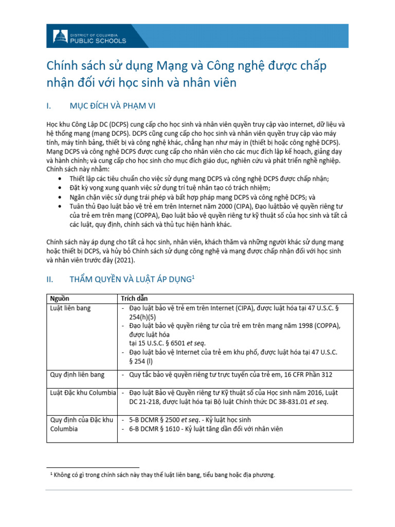 Student and Staff Technology and Network Acceptable Use Policy - 8.26. ...