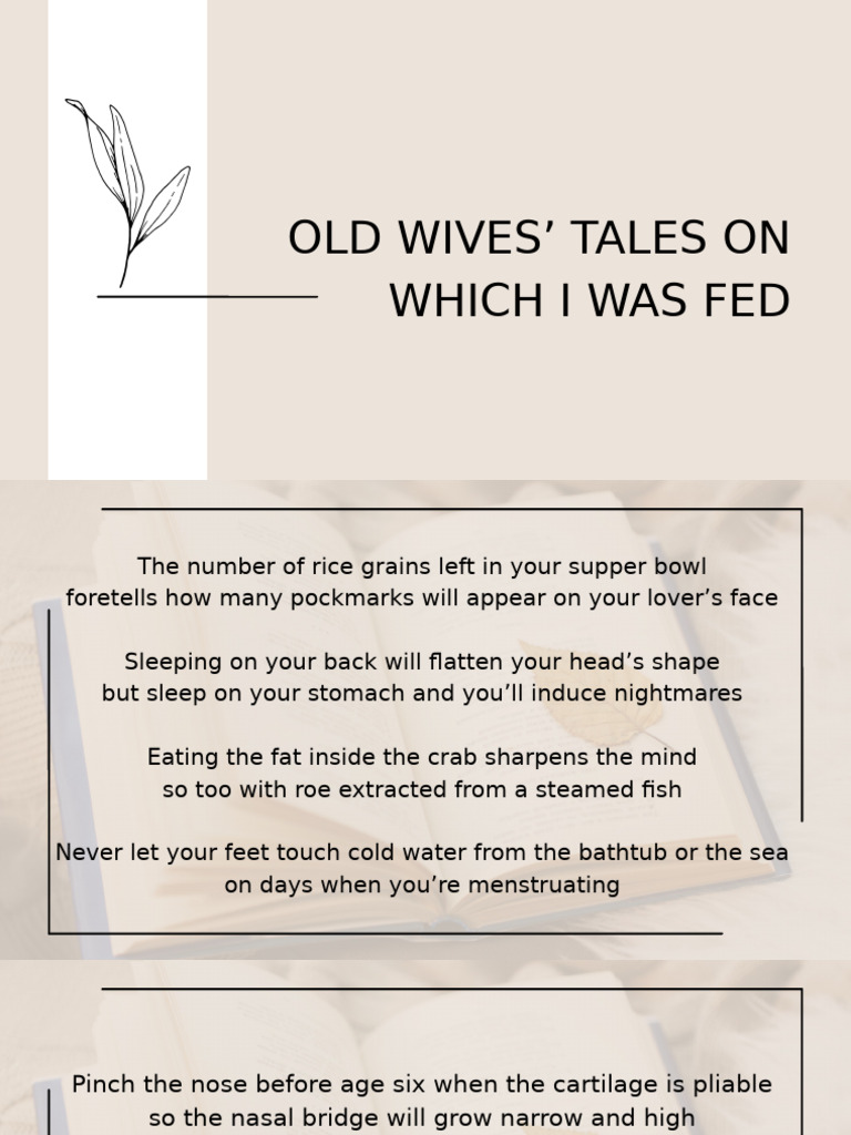 1 Old Wives Tales | PDF