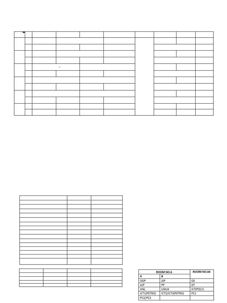 Computer Department Timetable Version 4 | PDF