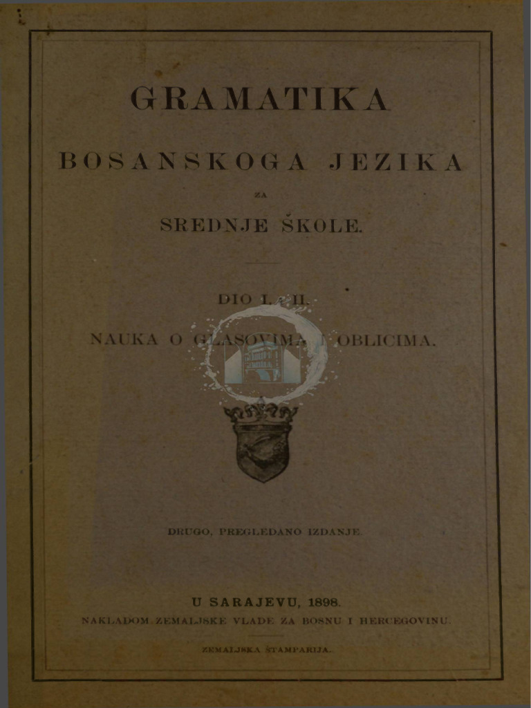 Gramatika Bosanskog Jezika | PDF