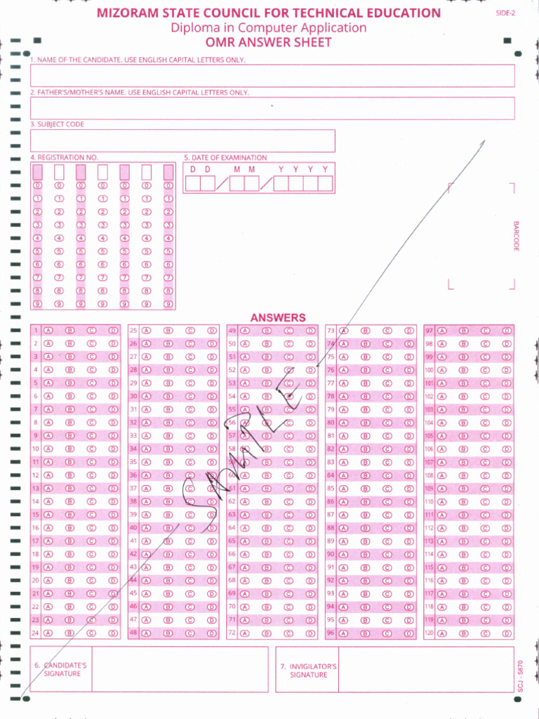 Practical 5 Sample Dca Omr | PDF