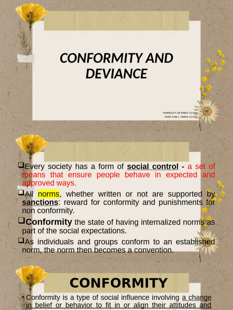 Conformity and Deviance | PDF