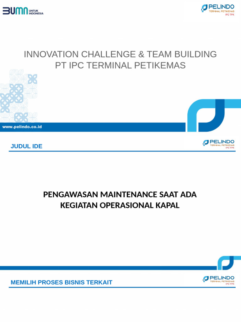 Innovation Challenge & Team Building PT Ipc Terminal Petikemas | PDF