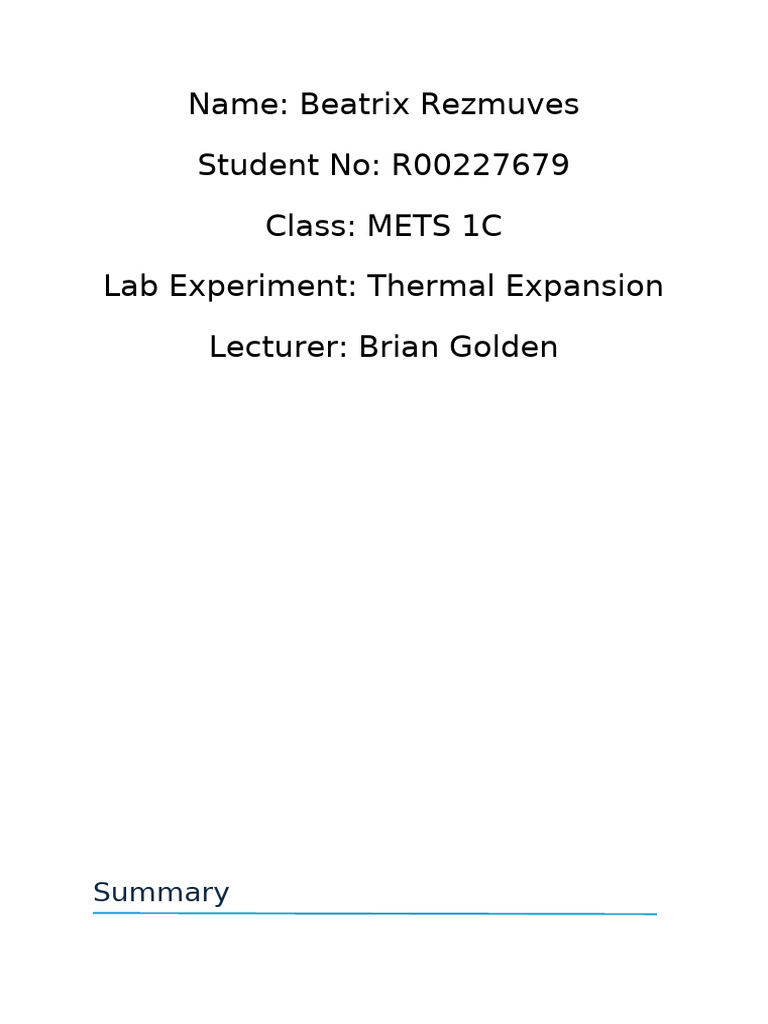 Thermofluids Report 2 | PDF