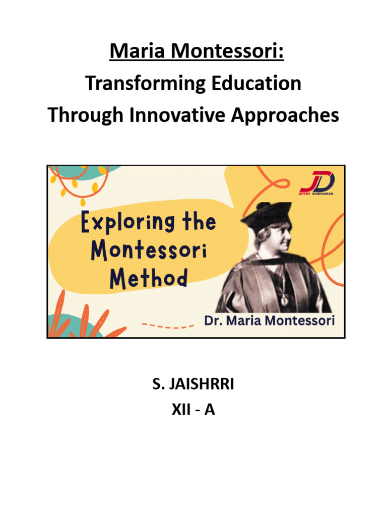 Maria Montessori | PDF