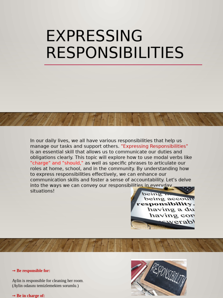 Expressing Responsibilities | PDF