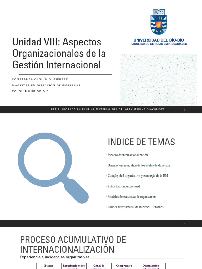 Unidad Viii Aspectos Organizacionales | PDF