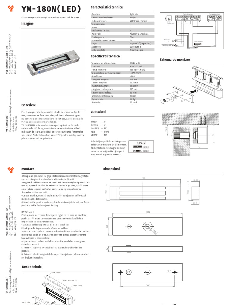 Ym-180n Led - Fisa Tehnica | PDF
