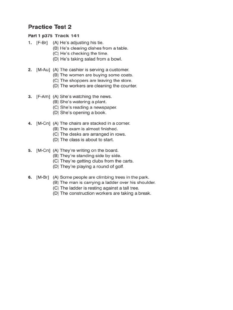 Tapescript+Key PracticeTest04 | PDF