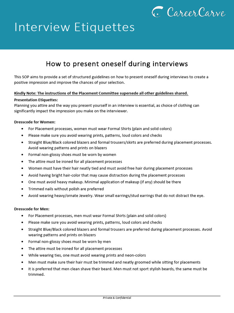 Interview Etiquette | PDF