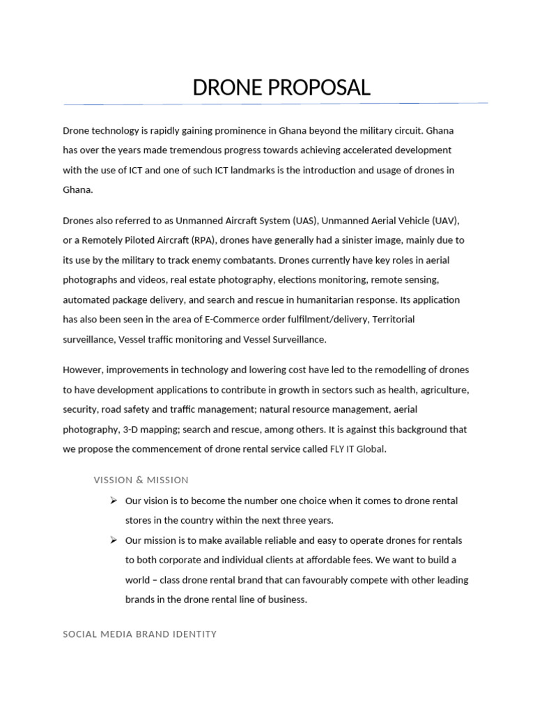 Drone Proposal Revised 2 | PDF | Unmanned Aerial Vehicle | Business