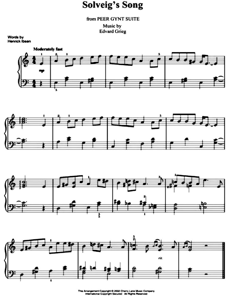 La Chanson de Solveig | PDF