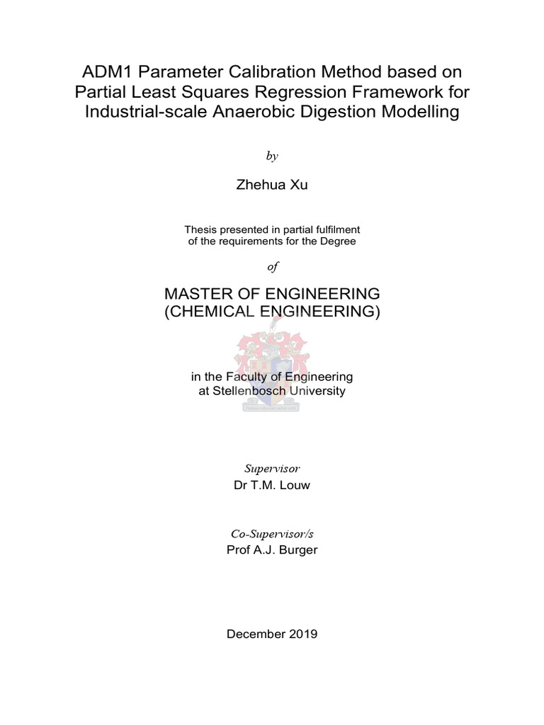 Xu - 2019 - ADM1 Parameter Calibration Method Based On | PDF