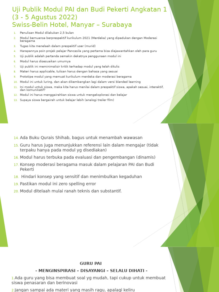 PPT Telaah Modul | PDF