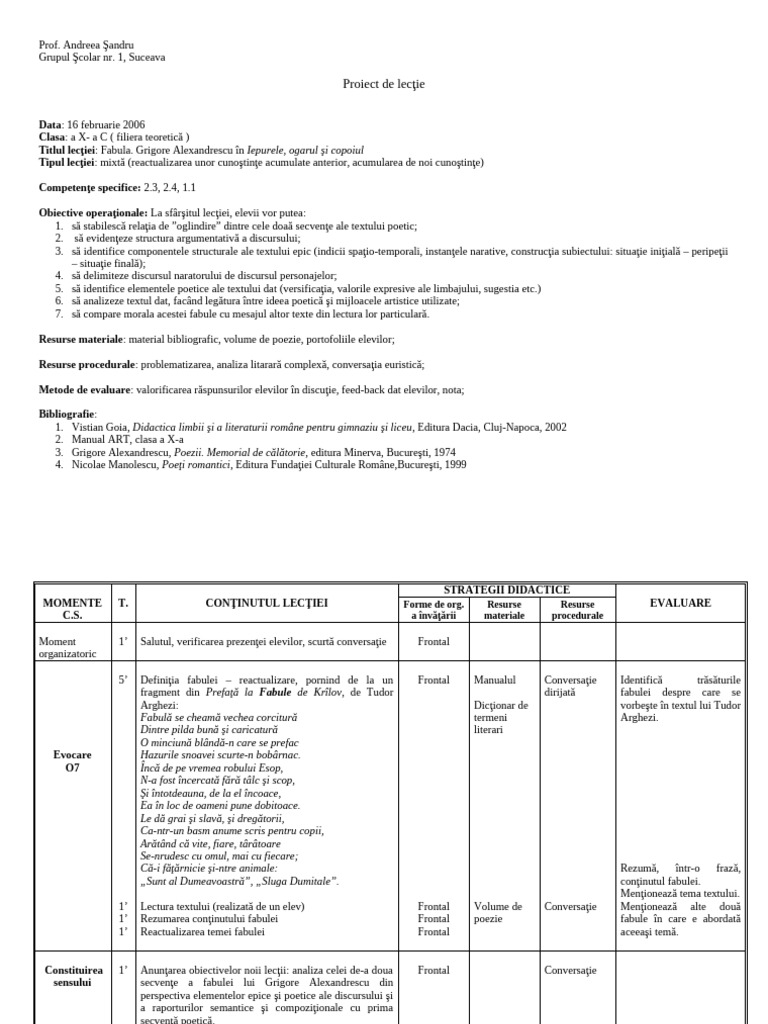 Lectie 2 Fabula | PDF