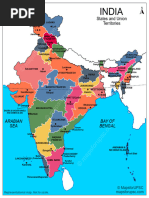 India Coastal States and Lengths Map | PDF | Physical Geography ...