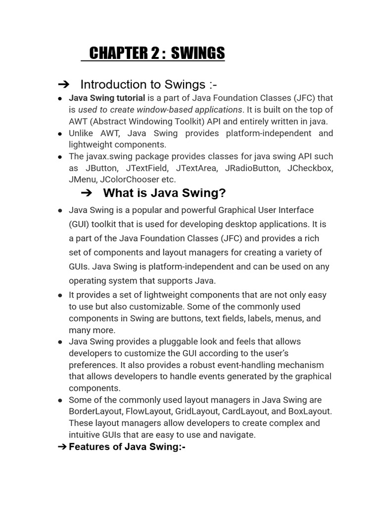 Chapter 2 - Swings | PDF