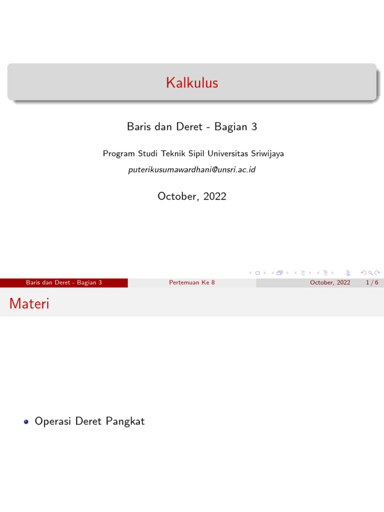 Operasi Deret Pangkat | PDF