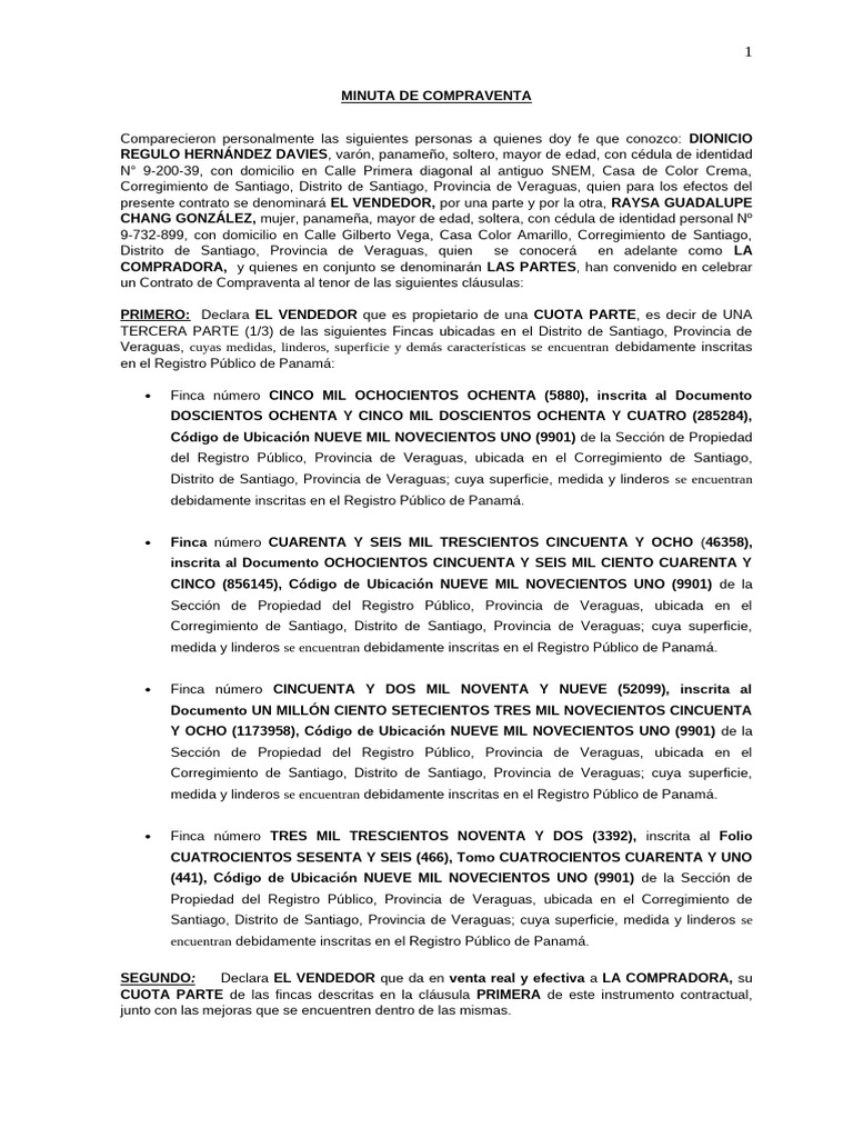 Contrato de Compra Dionicio Hernandez - Final | PDF