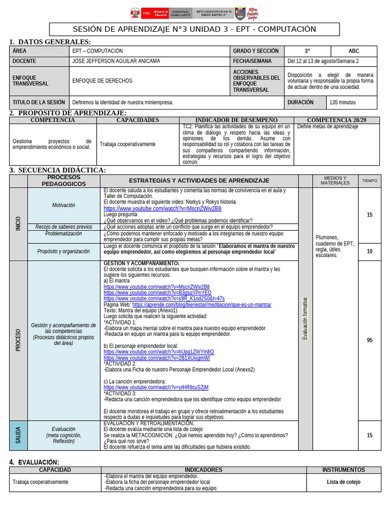 Sesion 3 - UN3-SE2 | PDF