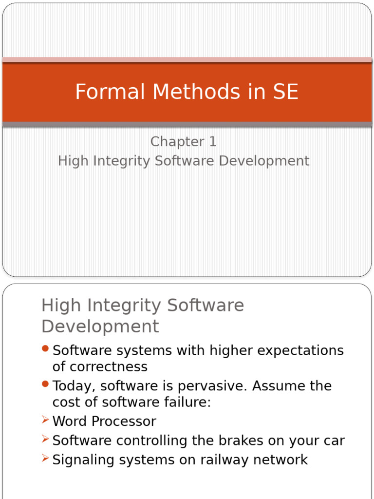 03 - FM Chapter 1. Critical Software | PDF | Formal Methods | Software