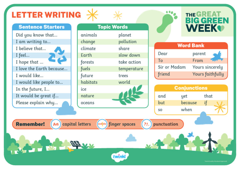 Letter To Tomorrow Word Mat | PDF
