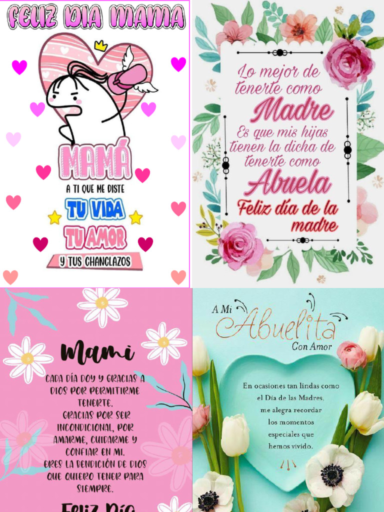 Tarjetas Dia De Las Madres Pdf
