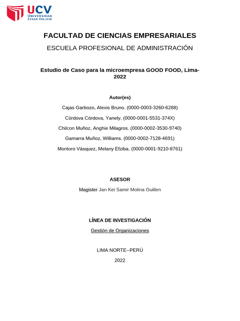Estudio de Caso-Good Food | PDF