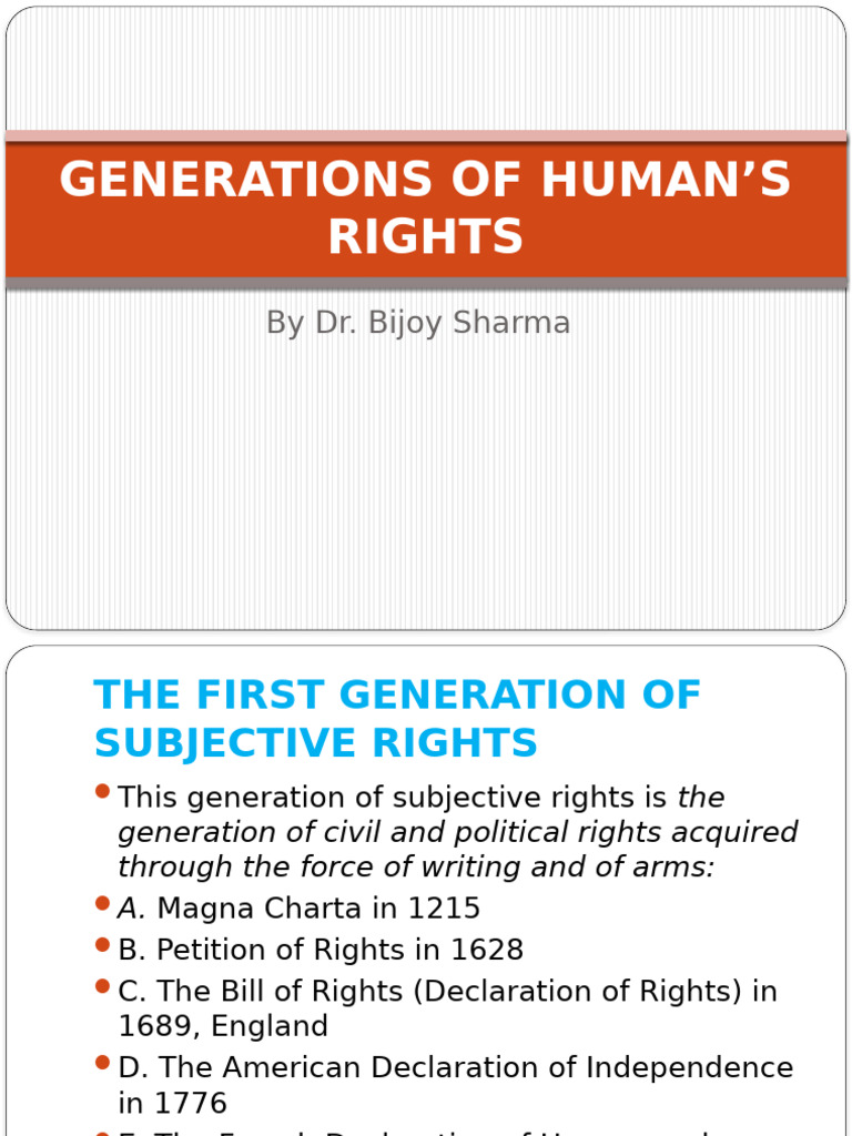 Generations of Human's Rights | PDF