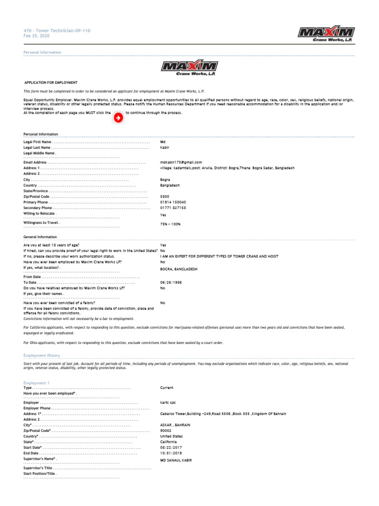 Maxim TC - PH Application | PDF | Zip Code | Technology & Engineering
