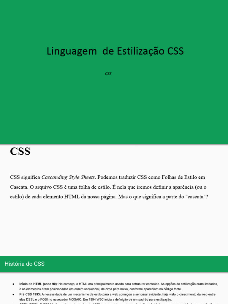 04 - Slides - Linguagem CSS | PDF