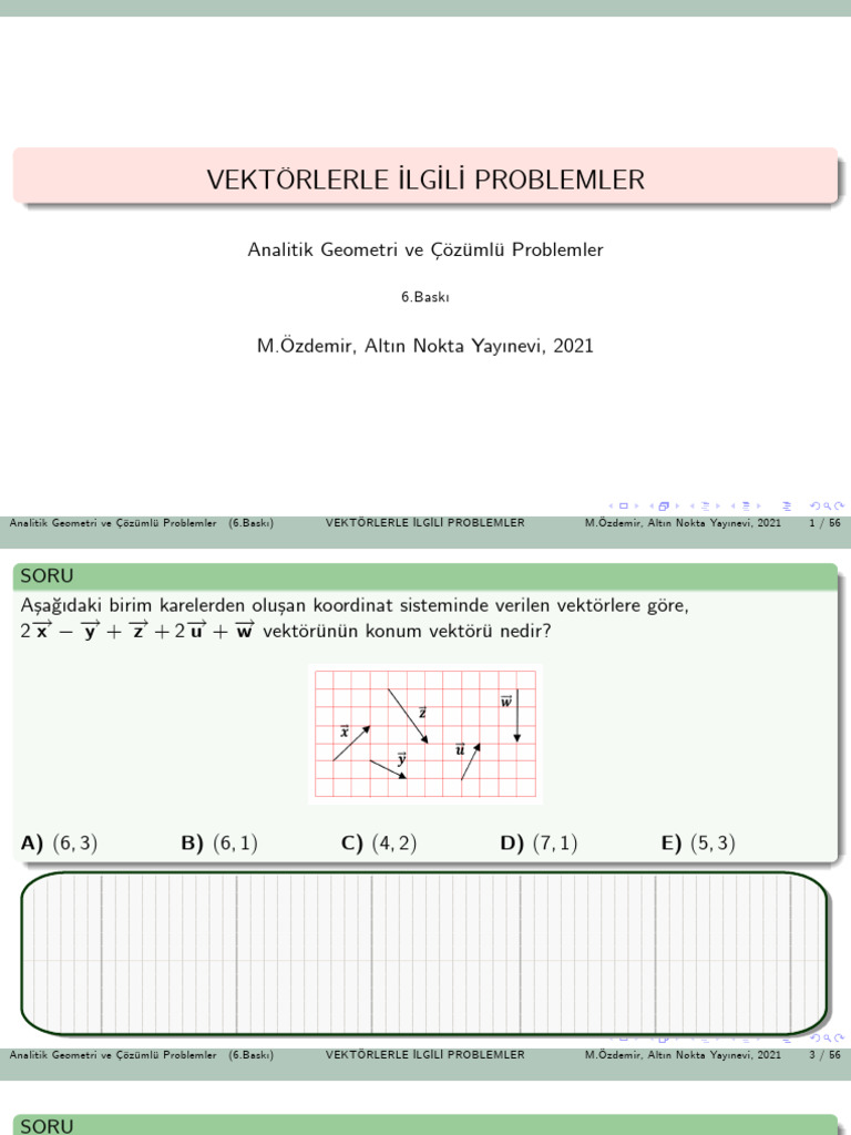 8vektorler Problemler 2022 SS | PDF