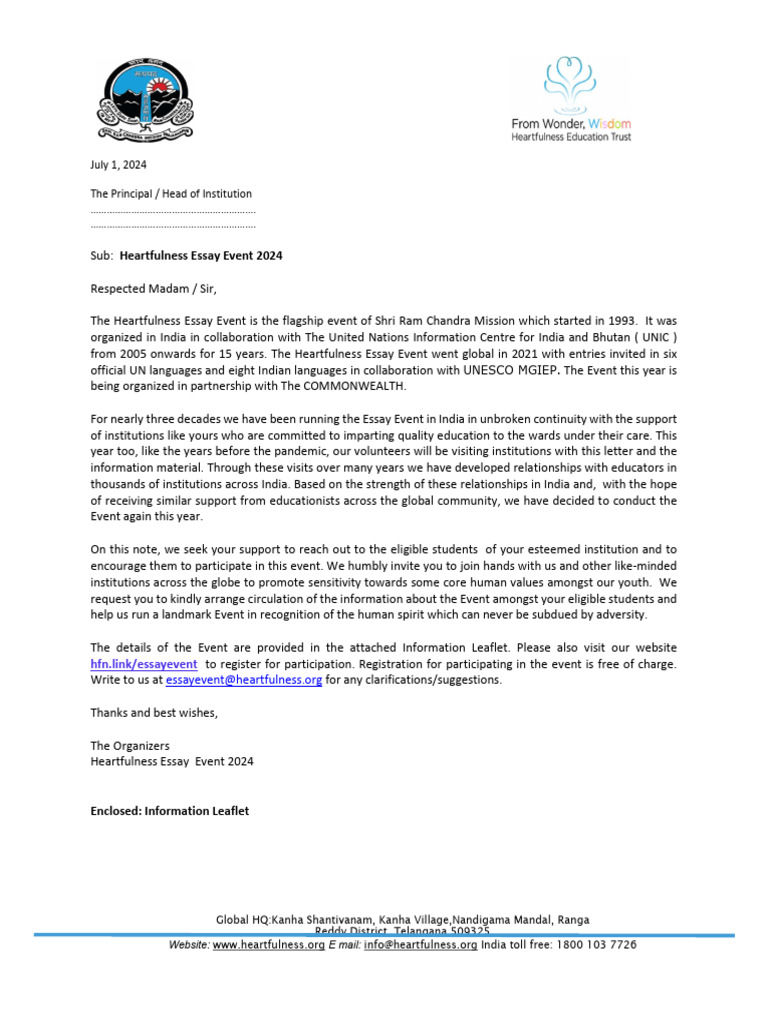 Essay Event 2024 Enghlish Kit | PDF