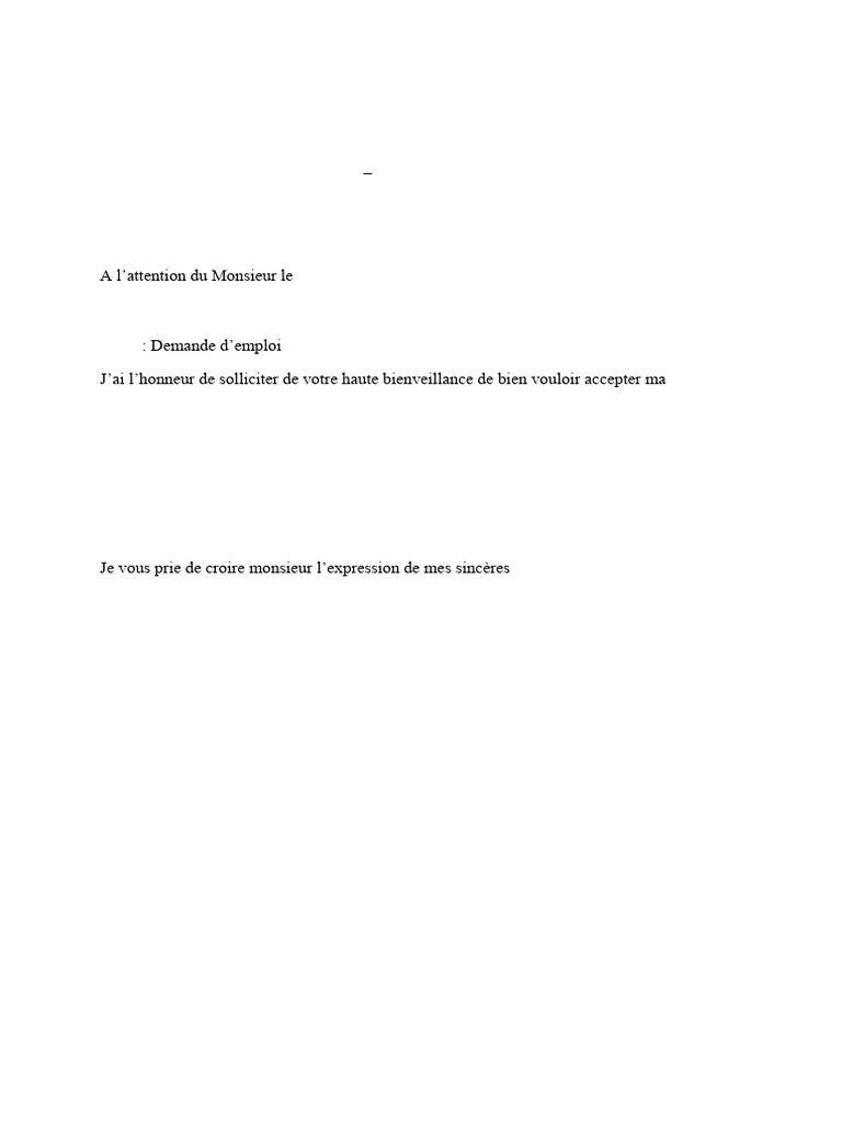 Demande Manuscrite | PDF