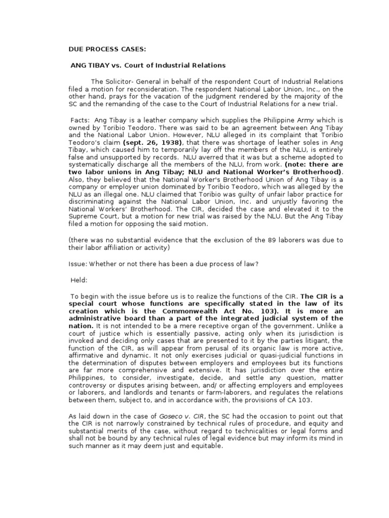 Due Process Cases | PDF | Equal Protection Clause | Due Process Clause