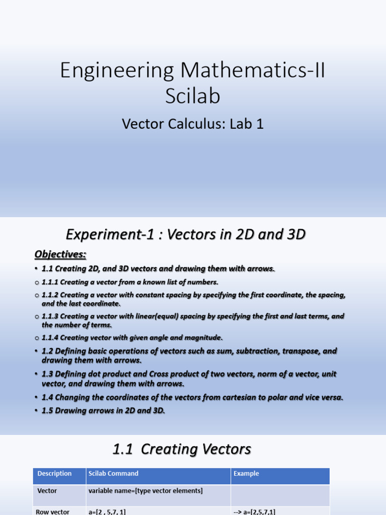 Vector Calculus Lab 2 | PDF