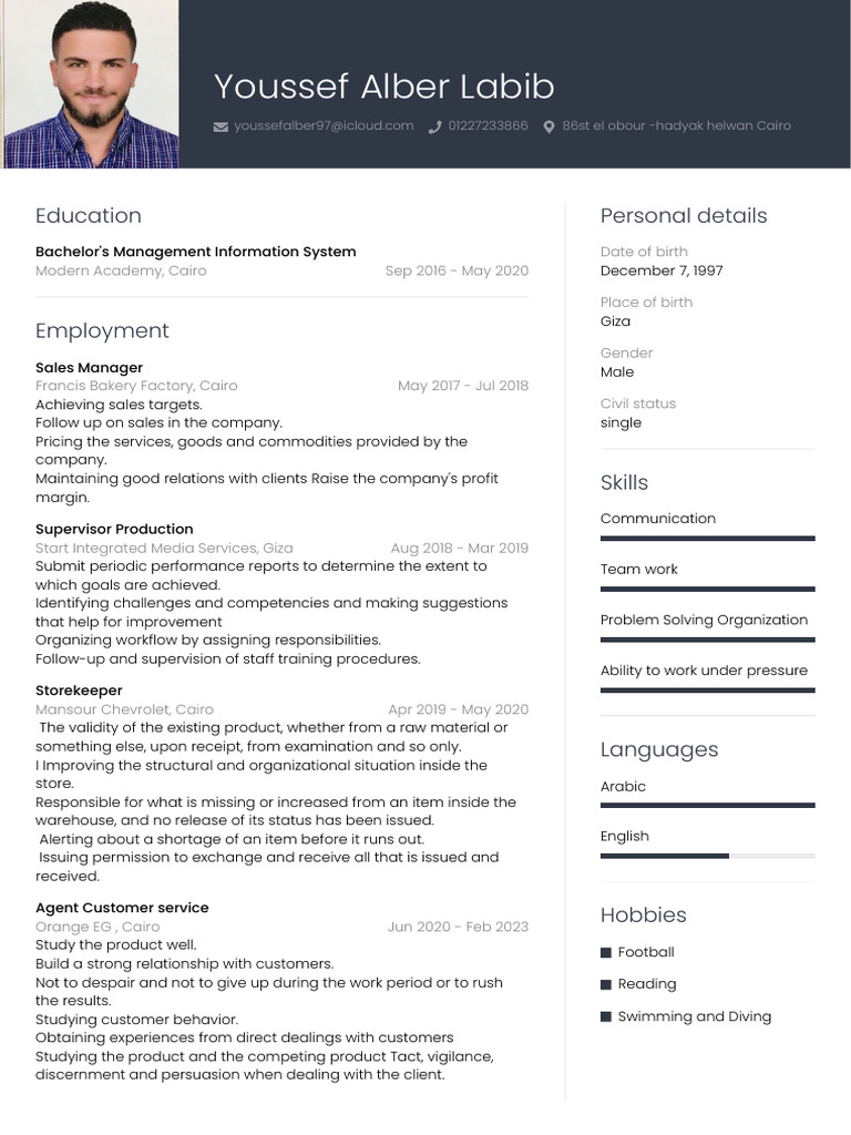 Resume Youssef Alber Labib | PDF