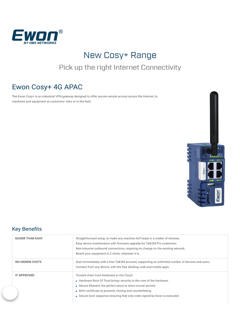 Ewon Cosy+ 4G APAC | PDF