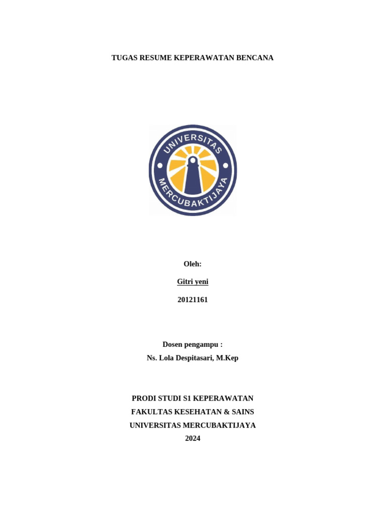 Trauma Psikologis Gitri Yeni - 20121161 | PDF