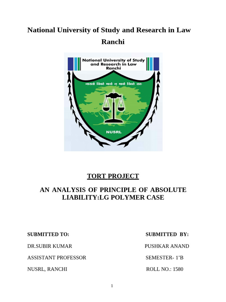 Case Anyalysis Tort | PDF