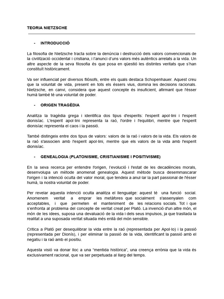 Teoria Completa Nietzsche | PDF