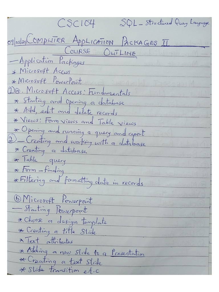 CSC104 Complete Note | PDF