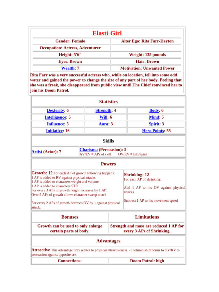 Elasti Girl DONE | PDF