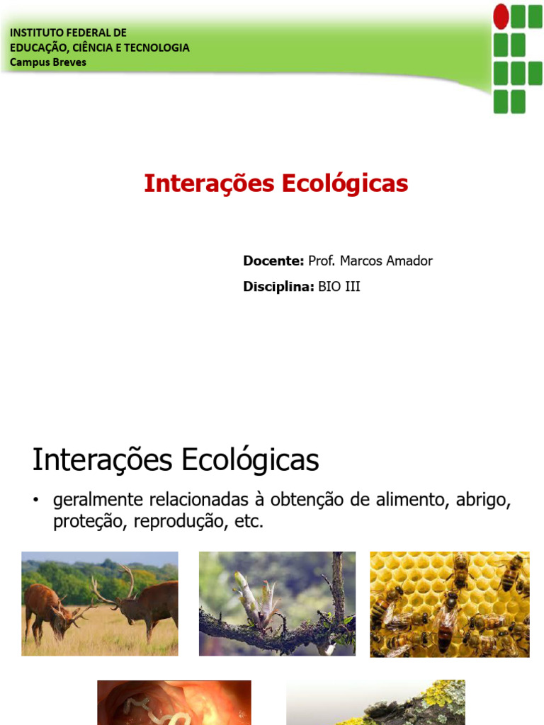 Interações Ecológicas e Sociedade Isomorfa | PDF | Herbívoro | Casa e ...